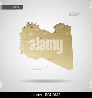 Libya political map of administrative divisions Stock Vector Image ...