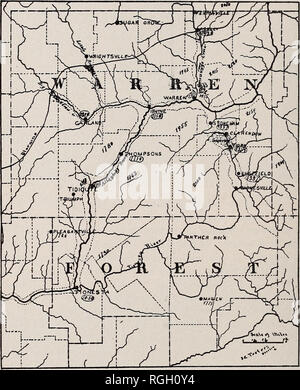 Map of Warren in Pennsylvania Stock Photo - Alamy
