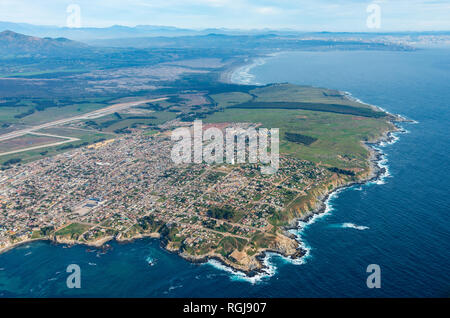Aerial View of Quintero, Valparaiso Chile Stock Photo - Alamy