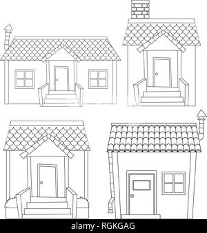 Simple modern house outline illustration Stock Vector Image & Art - Alamy