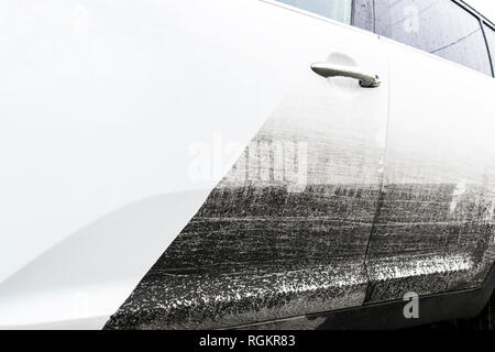 Half clean and half dirty car Stock Photo: 24405902 - Alamy
