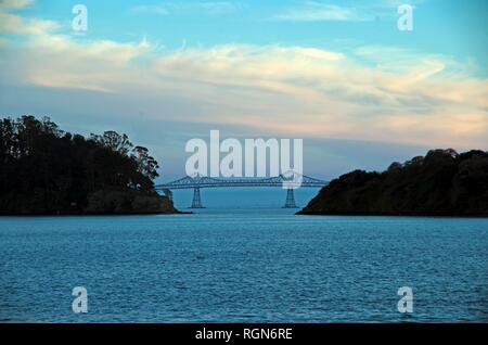 The Richmond Bridge can be seen from the Loch Lomond Yacht Harbor ...