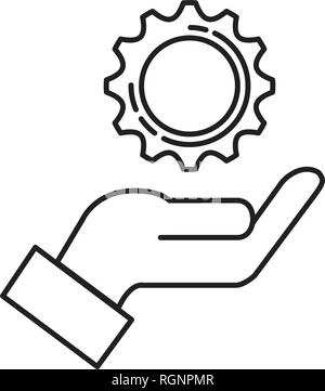 business hand lifting gear machine Stock Vector Image & Art - Alamy