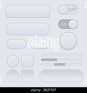 Set of Interface buttons for web design, social media icon symbol ...