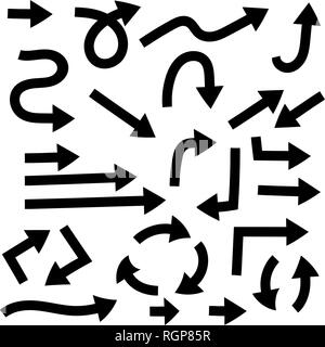 Cursor And Pointer Icons Line And Solid Icon Set. Mouse Click Symbols ...