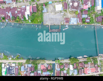 The landscape of Malili River with Verbeek mountain on the background ...