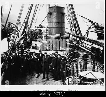 A starboard side view of US Navy CYCLONE CLASS Coastal Defense Ship USS ...