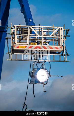 Filming on Location: An Arri 18k HMI fresnel lighting unit , on hire ...