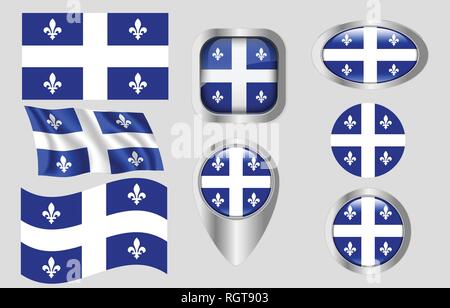 Flag of Quebec Stock Vector Image & Art - Alamy