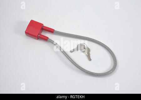 Locks and keys used to safely secure a firearm from being used. Weapon ...
