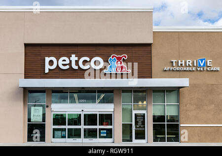 Petco, a pet supply retail store exterior located in Oklahoma City ...