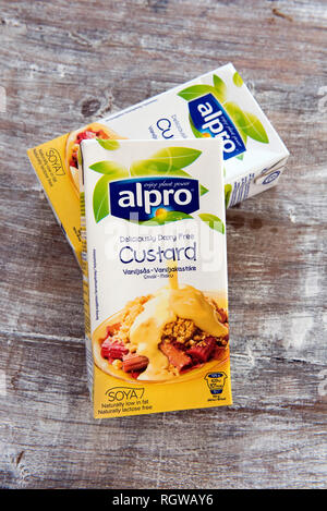 Alpro Dairy Free Custard Stock Photo - Alamy