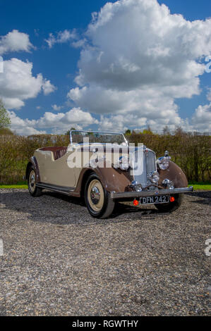 1936 Rover 10 Tourer P2 classic British pre war open top car Stock ...