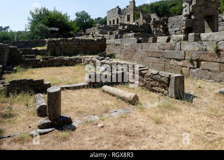 Ruins of the Roman era Andron C, which was used for sacred ceremonies ...