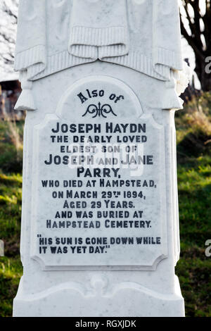 The grave and memorial to Dr Joseph Parry, composer. 1841-1903. St ...