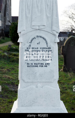The grave and memorial to Dr Joseph Parry, composer. 1841-1903. St ...