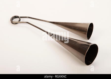 Large set of Ago go bells, made by Meinl Stock Photo - Alamy