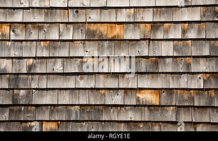 A shingled wall for a texture and patterned background Stock Photo - Alamy