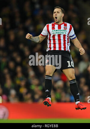 Billy Sharp of Sheffield United celebrates after scoring their sides ...