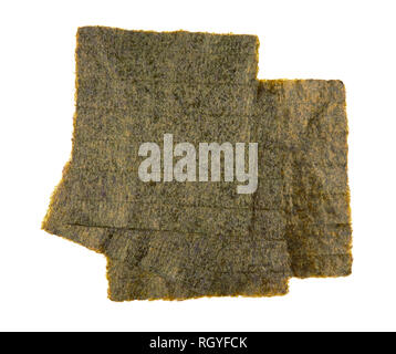 Japanese Dried Nori Laver Roasted Seaweed for Sushi or Kimbap, on White ...