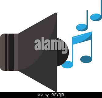 music bullhorn with notes Stock Vector Image & Art - Alamy