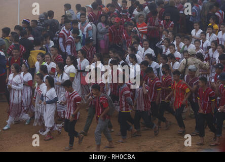 Members of the Karen National Union (KNU) attends a ceremony to mark ...