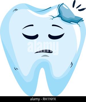comic tooth broken kawaii character Stock Vector Image & Art - Alamy