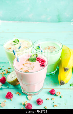 Summer refreshing drinks - protein shakes, milkshakes or smoothies ...