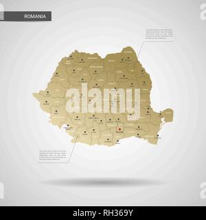 Romania political map of administrative divisions Stock Vector Image ...