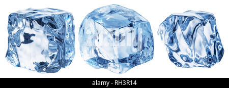 Set of four different ice cube faces. Macro shot of ice cubes. Clipping path Stock Photo - Alamy
