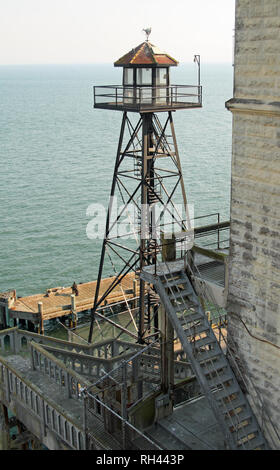 Alcatraz watchtower San Francisco Stock Photo - Alamy