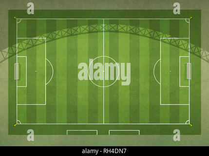 View from above soccer field Stock Photo - Alamy