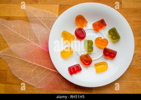 Jelly bean sweets and ABC letters. Education and alphabet concept Stock ...
