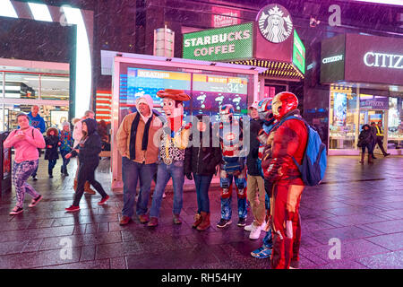 The Naked Cowboy in Times Square, Manhattan, New York, NYC, USA Stock ...