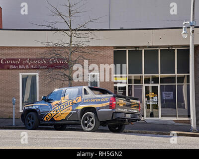 Bail bonds office exterior in downtown Montgomery, Alabama USA Stock ...