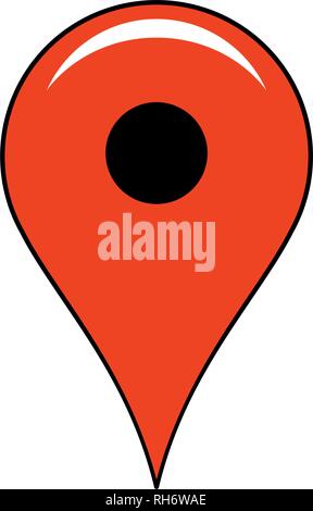 Navigation pin icon. Simple illustration of navigation pin vector icons ...