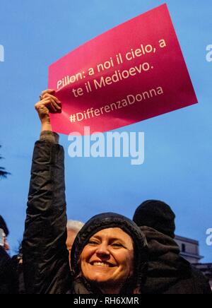 the senator of the Northern League Simone Pillon during the vote of ...