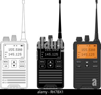 Radio transceiver. Black flat drawing Stock Vector Image & Art - Alamy