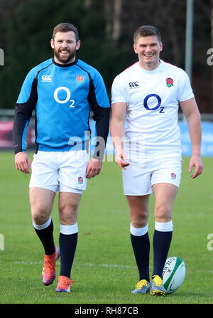 England's Elliot Daly during the captain's run at the Aviva Stadium in ...