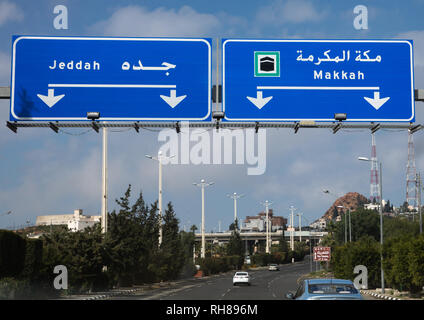 Saudi Arabia Highway Sign Stock Photo - Alamy
