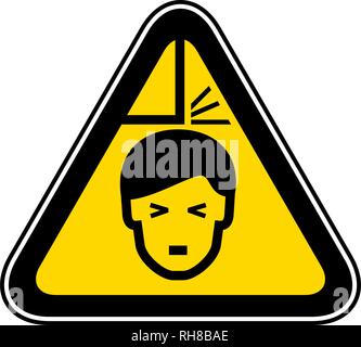 Warning Sign Overhead Hazard Stock Vector Image & Art - Alamy