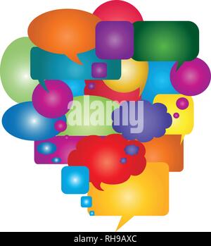 Bubble logo template vector icon illustration design Stock Vector Image ...