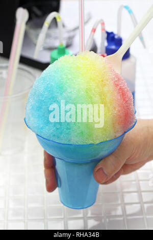 Cold shaved ice with colorful dessert, famous Taiwan snacks Stock Photo ...