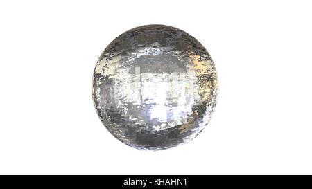 3d rendering of a shpere with structure isolated on a white background ...