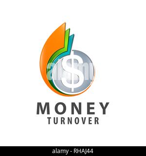 Turnover vector icon symbol. Creative sign from business administration ...