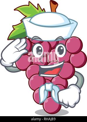 Cartoon funny grapes berry pirate captain character. Vector grape ...