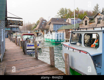 Historic Fishtown, Leland, Leelanau Penninsula, Michigan, USA Stock ...
