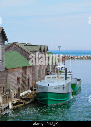 Historic Fishtown, Leland, Leelanau Penninsula, Michigan, USA Stock ...