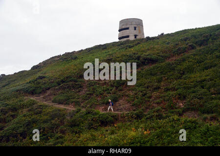 The WW2 German Observation Tower at La Prevote on the Guernsey Coastal ...