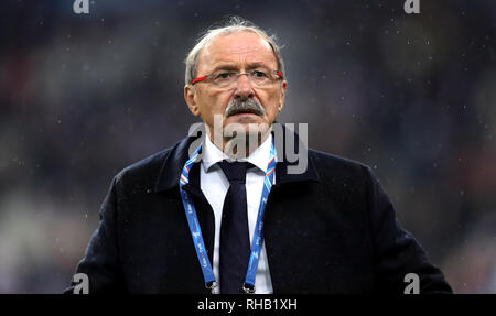 France head coach Jacques Brunel during the Guinness Six Nations match ...